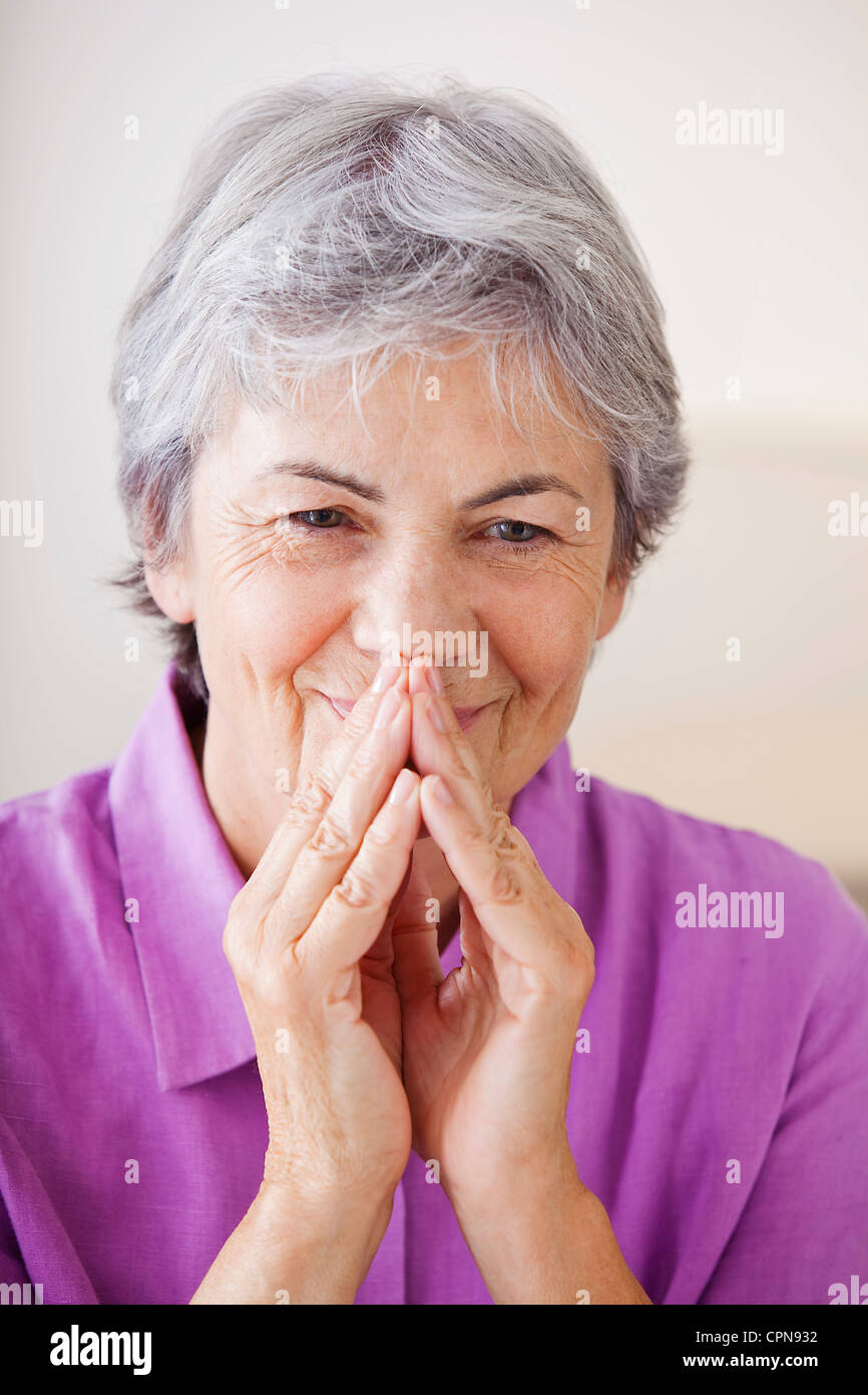 ELDERLY PERSON INDOORS Stock Photo - Alamy