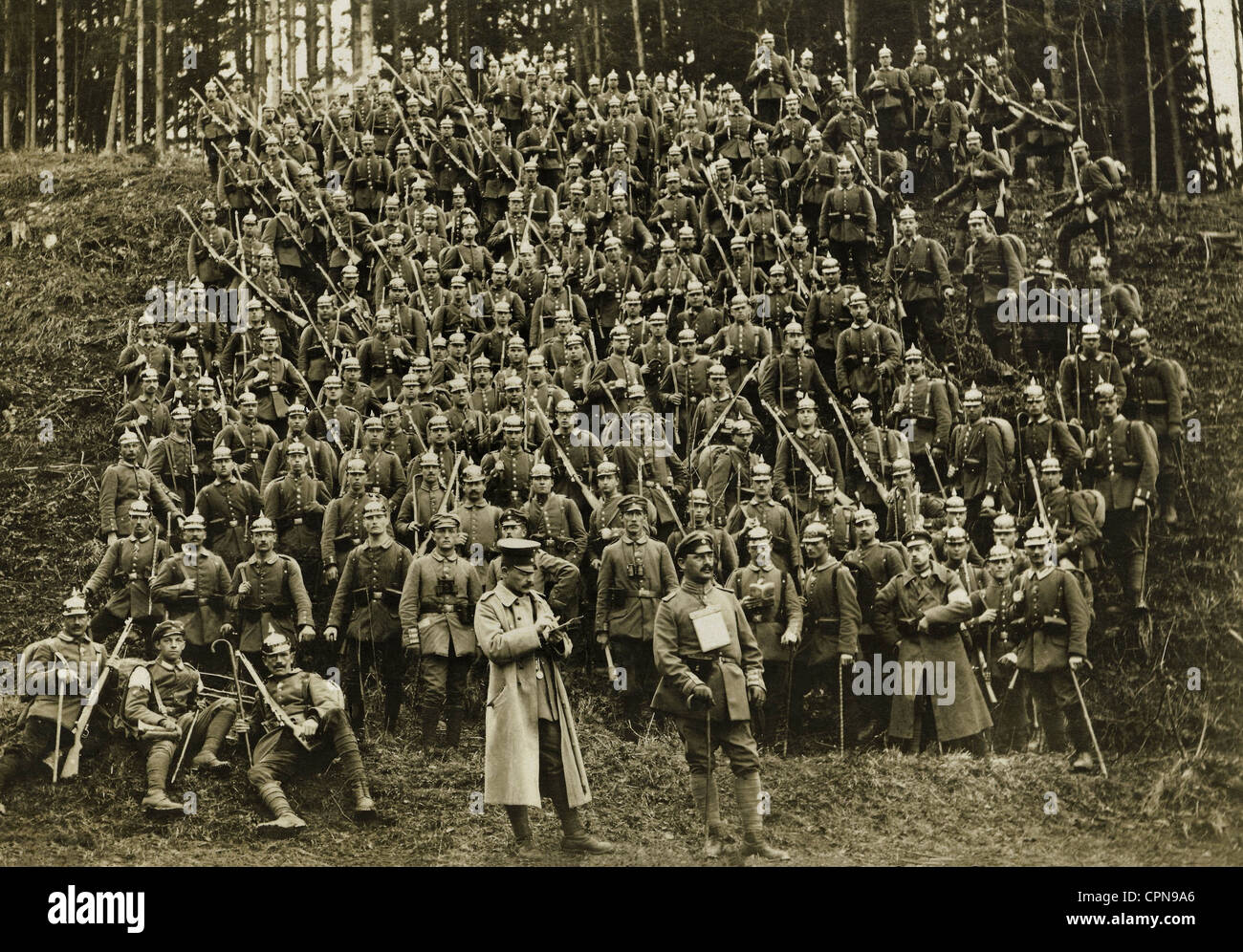 First World War / WWI, Western front, German soldiers, group picture ...