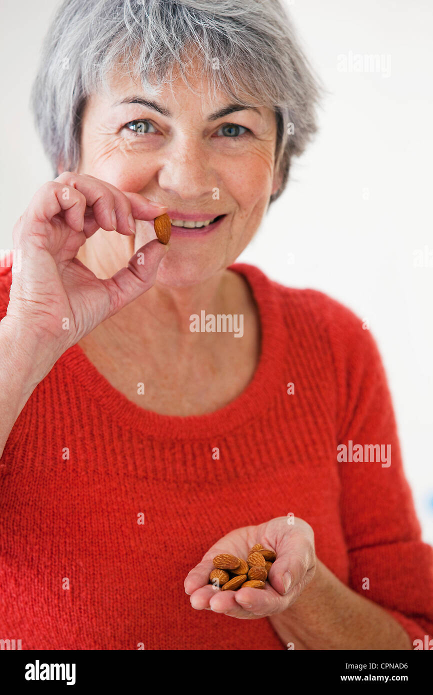 ELDERLY PERSON EATING Stock Photo - Alamy