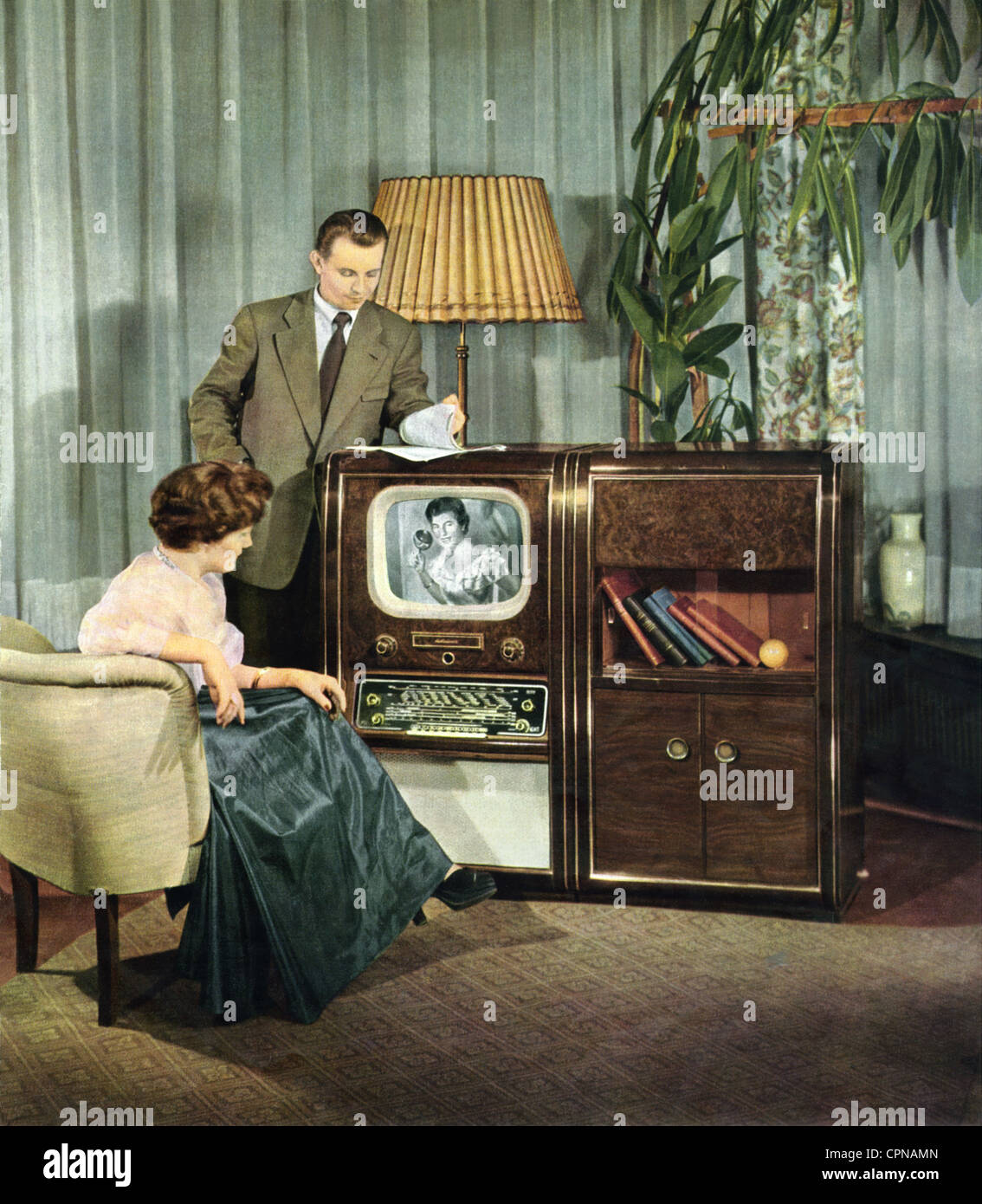 1950s television cabinet hi-res stock photography and images - Alamy