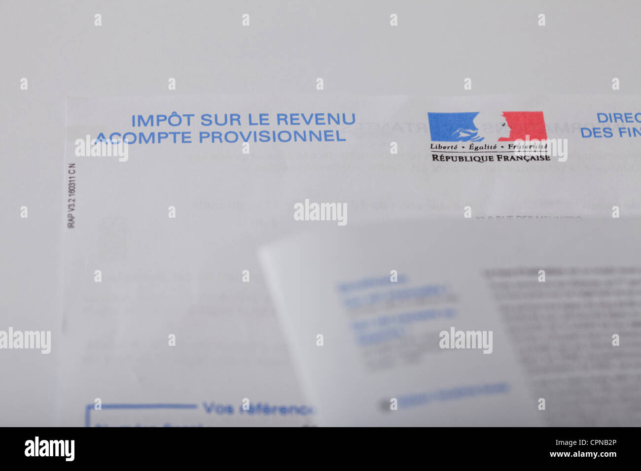 Tax forms france hi-res stock photography and images - Alamy