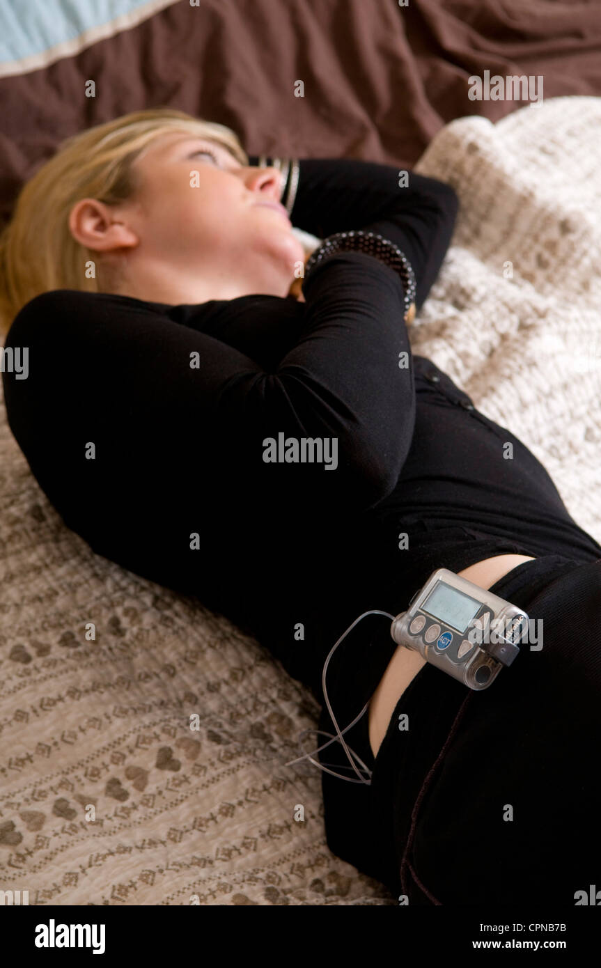 EXTERNAL INSULIN PUMP Stock Photo - Alamy