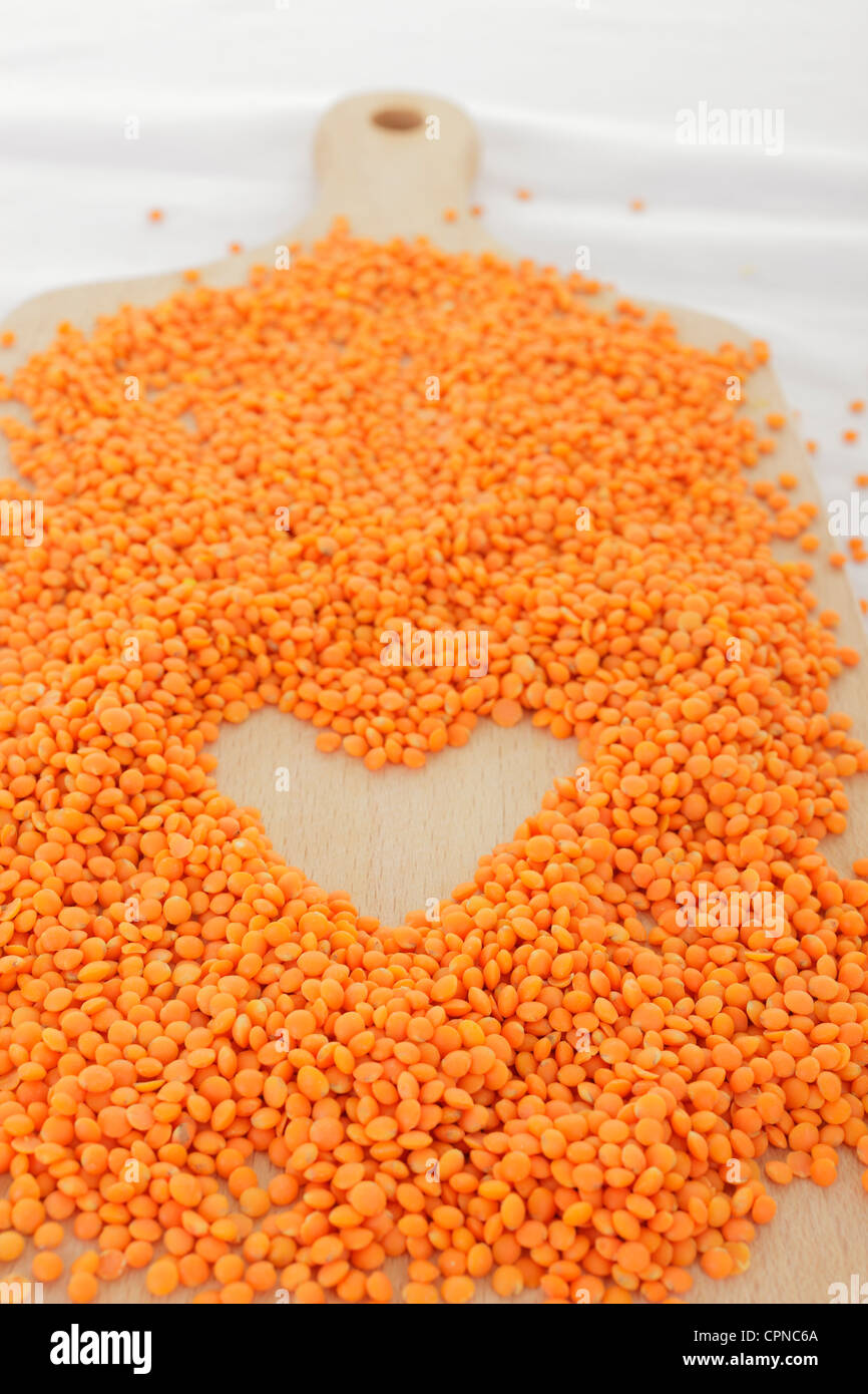 Hearth of red lentil Stock Photo - Alamy