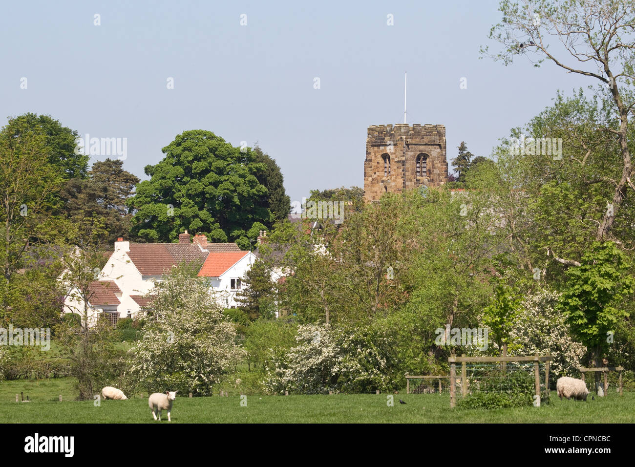 Kirby Wiske village in North Yorkshire situated on the River Wiske ...