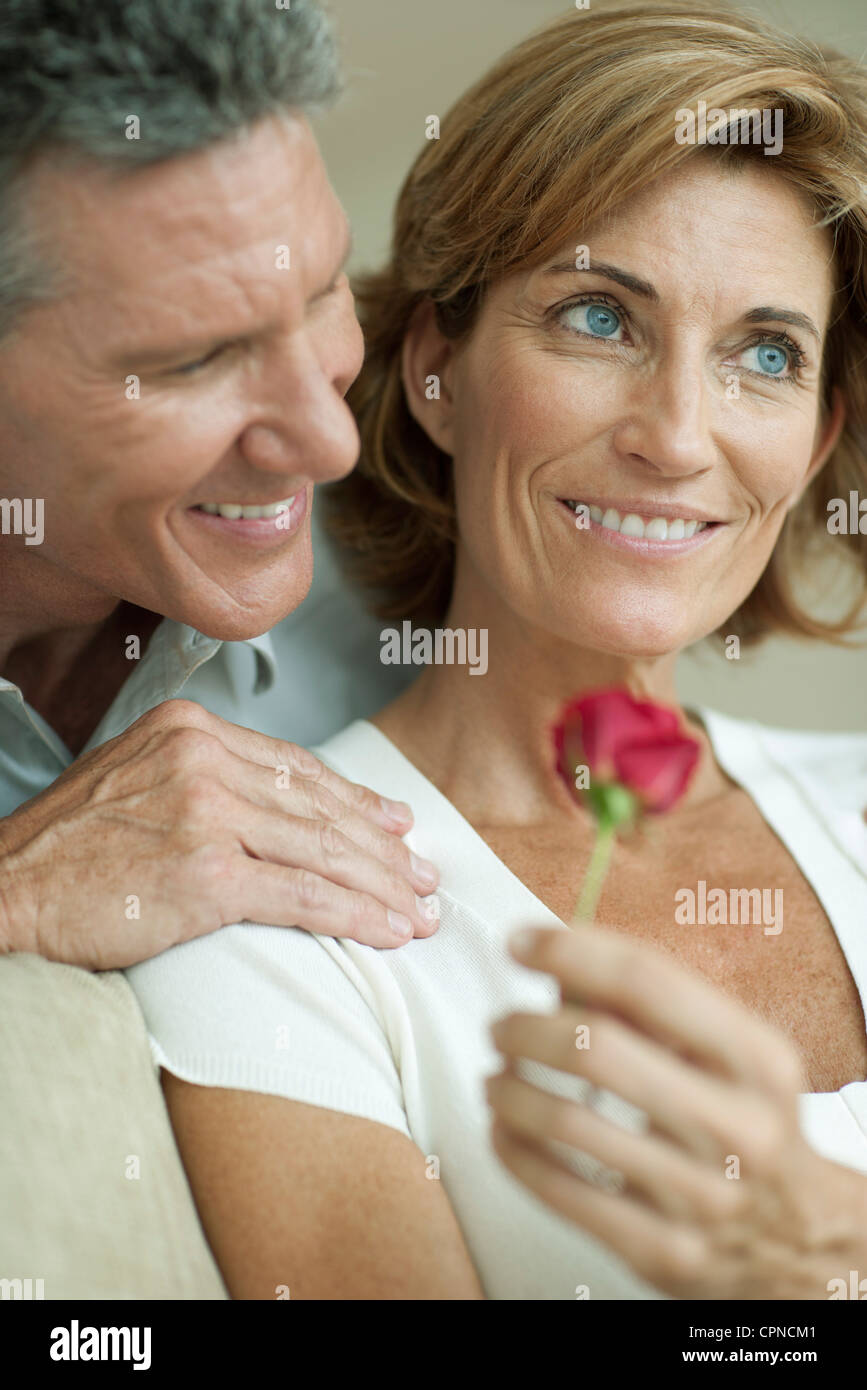 Two ladies hand flowers hi-res stock photography and images - Alamy