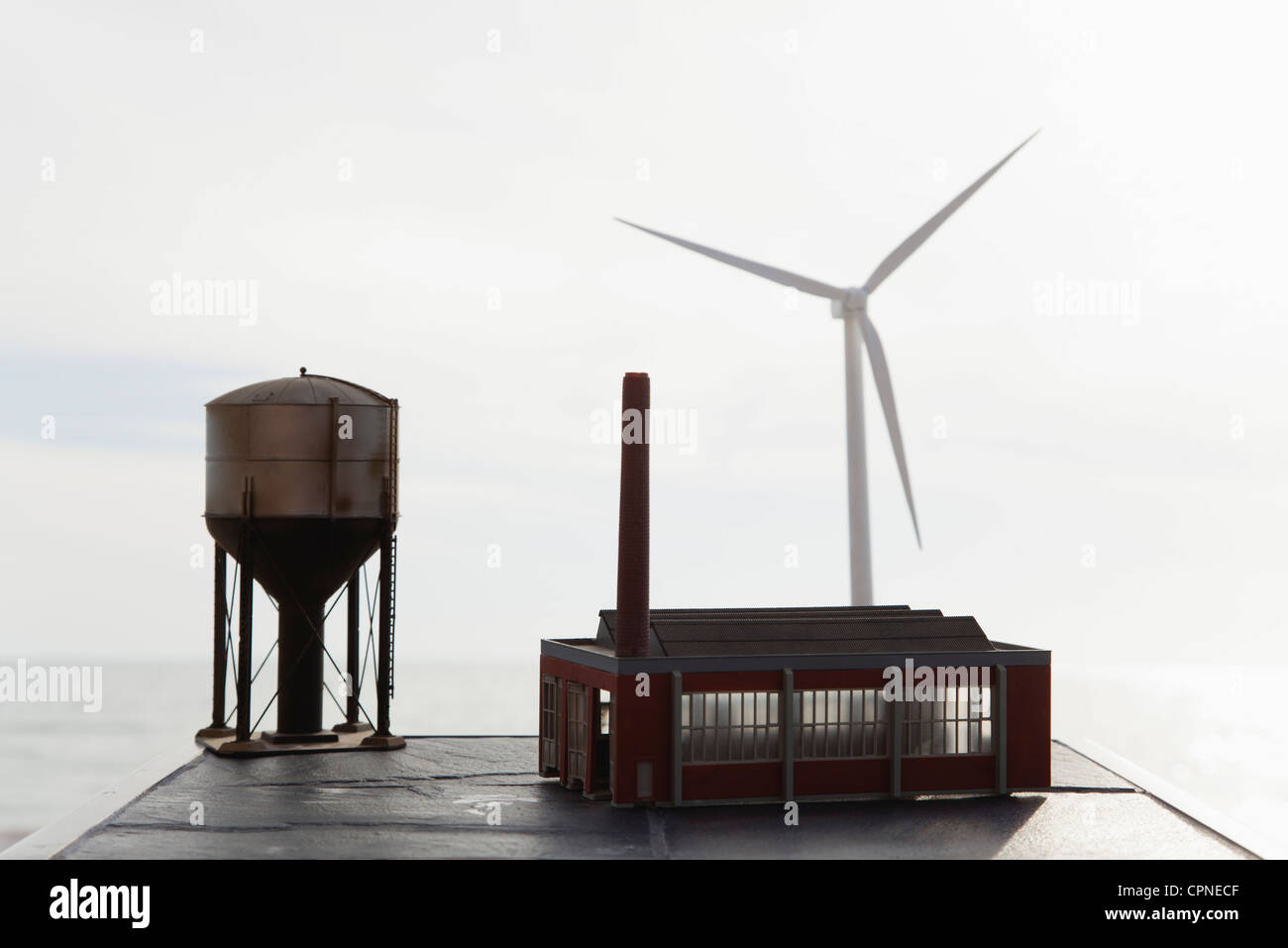 Wind turbines smoke stacks hi-res stock photography and images - Alamy