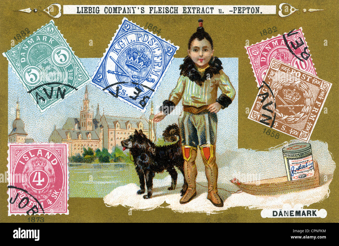 mail, postage stamp, Danish postage stamp, Iceland (Kingdom Denmark ...