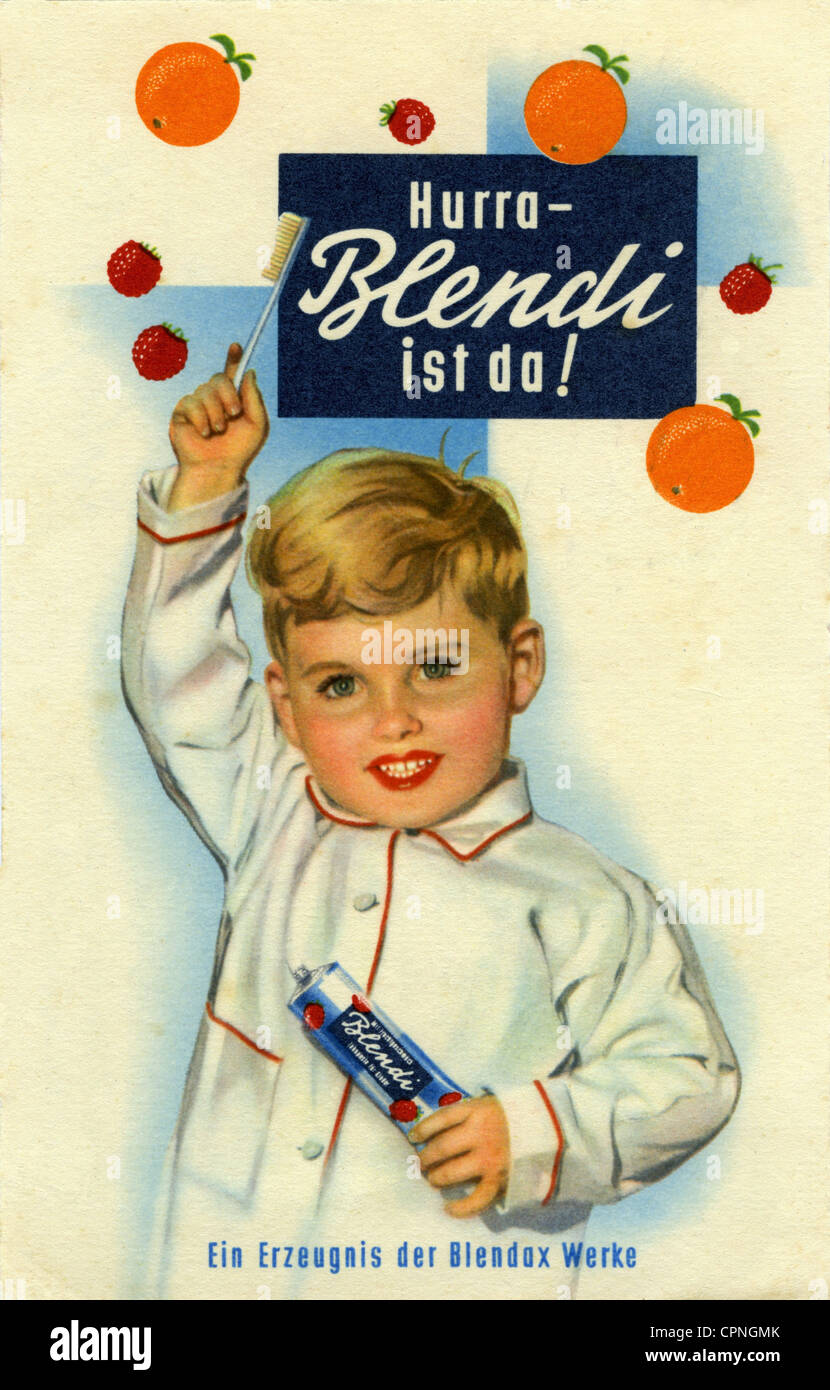 advertising, cosmetics, Blendi children toothpaste, advertising ...