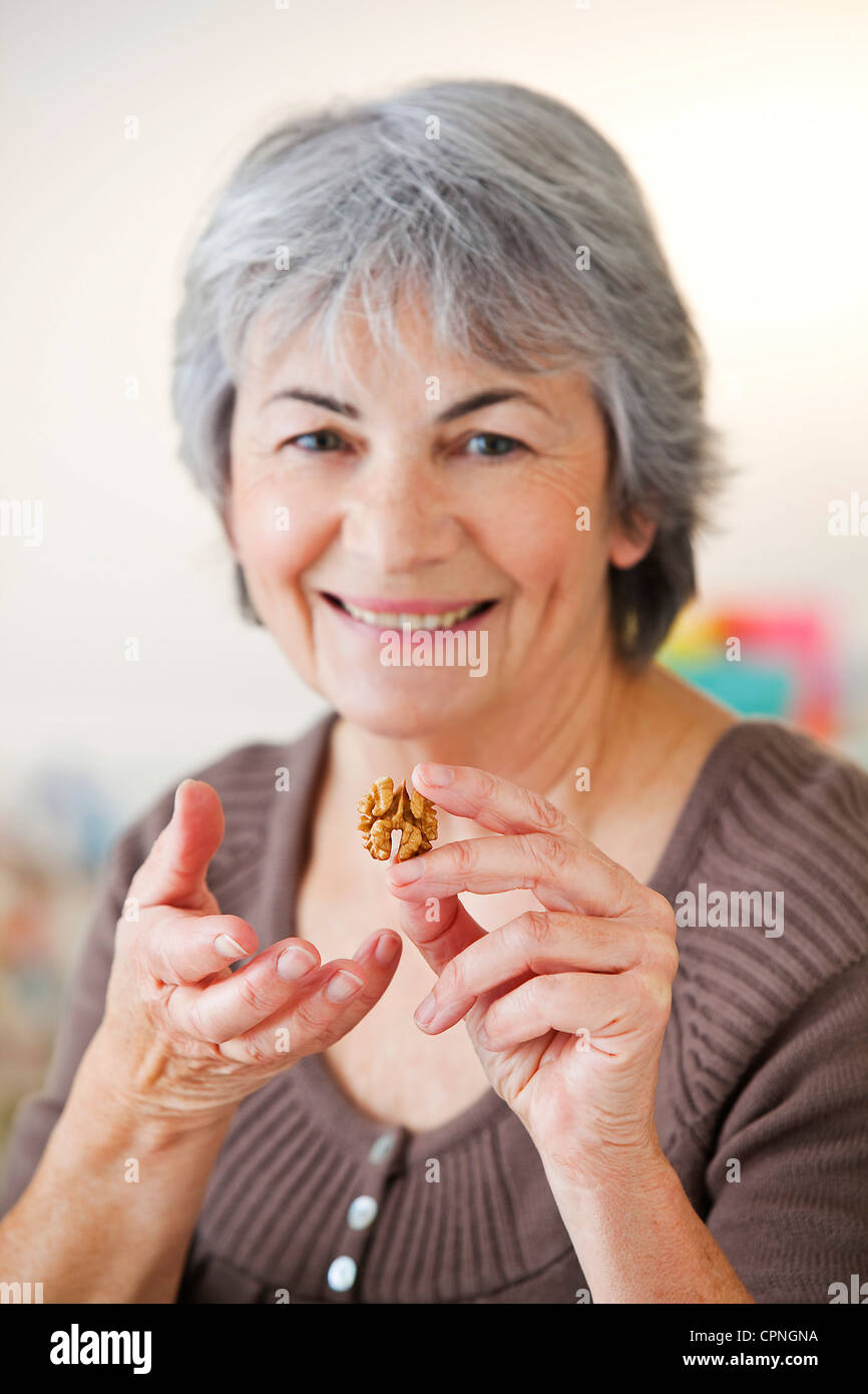 ELDERLY PERSON EATING Stock Photo - Alamy