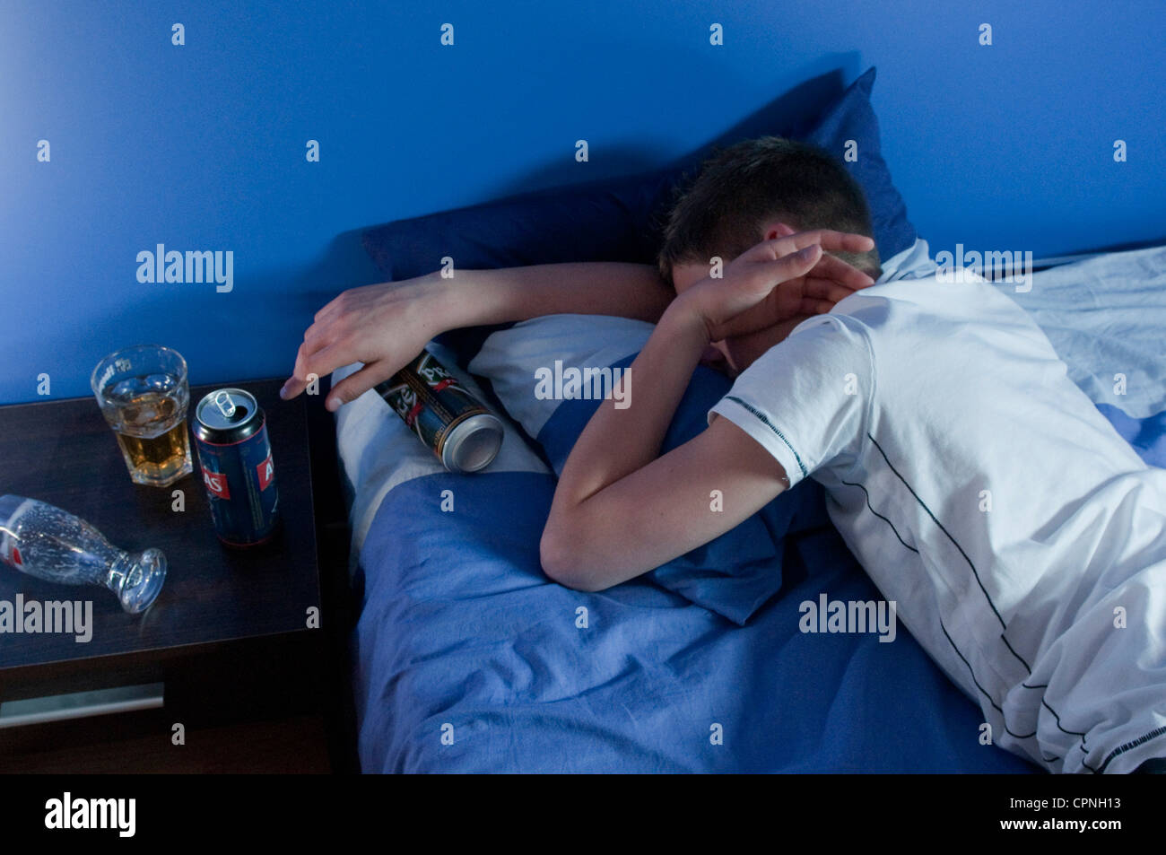 Teenager drunk out cold hi-res stock photography and images - Alamy