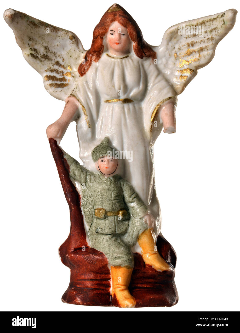 First World War / WWI, guardian angel protecting German soldier, small ...