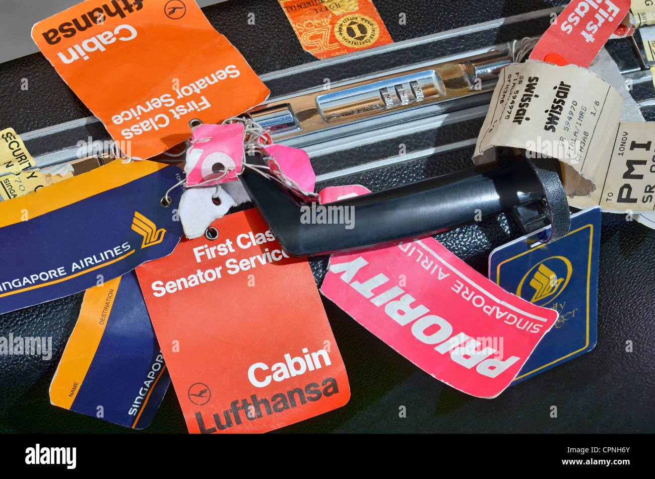 transport / transportation, aviation, flight luggage with labels of ...