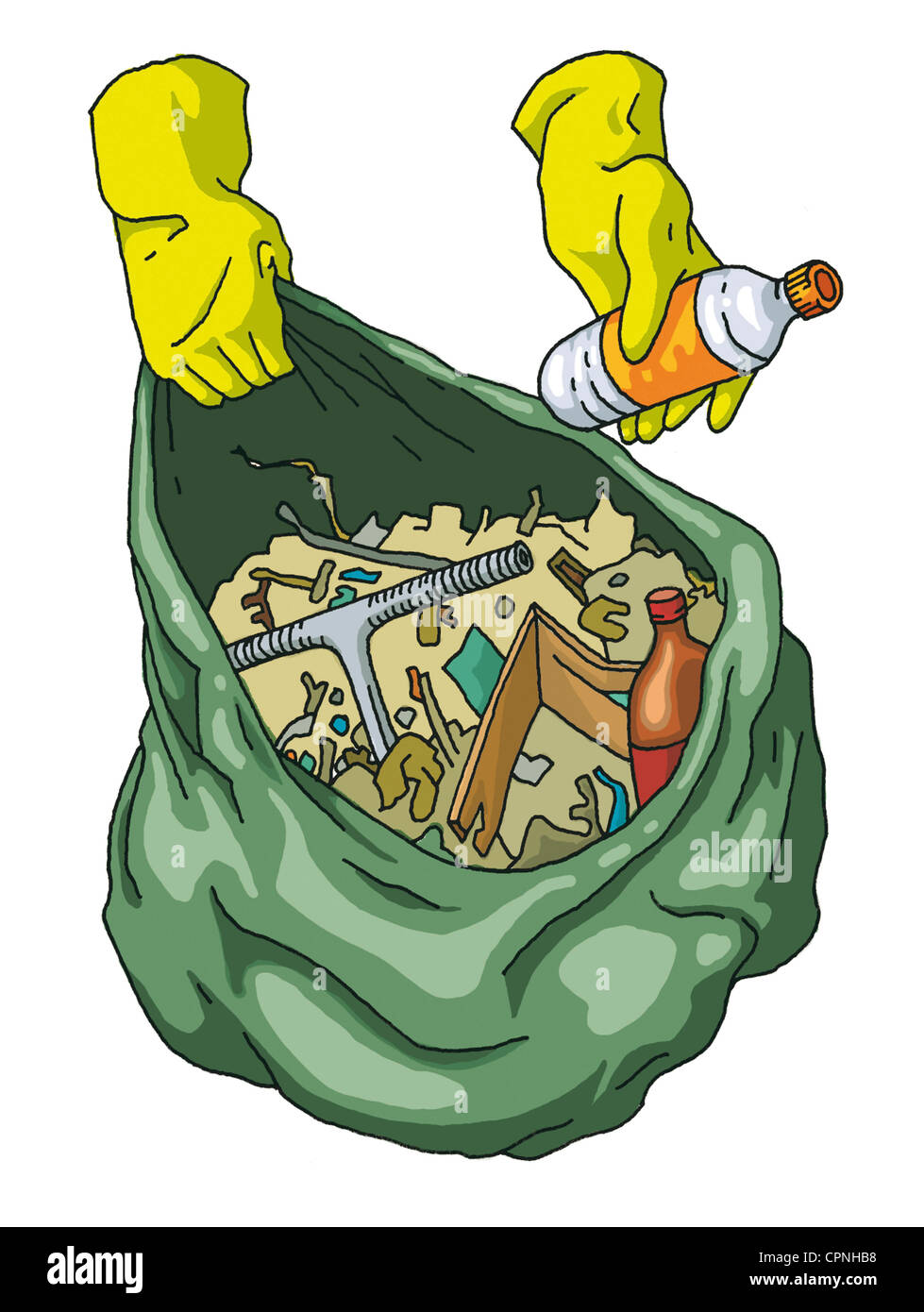 Rubbish collection Cut Out Stock Images & Pictures - Alamy