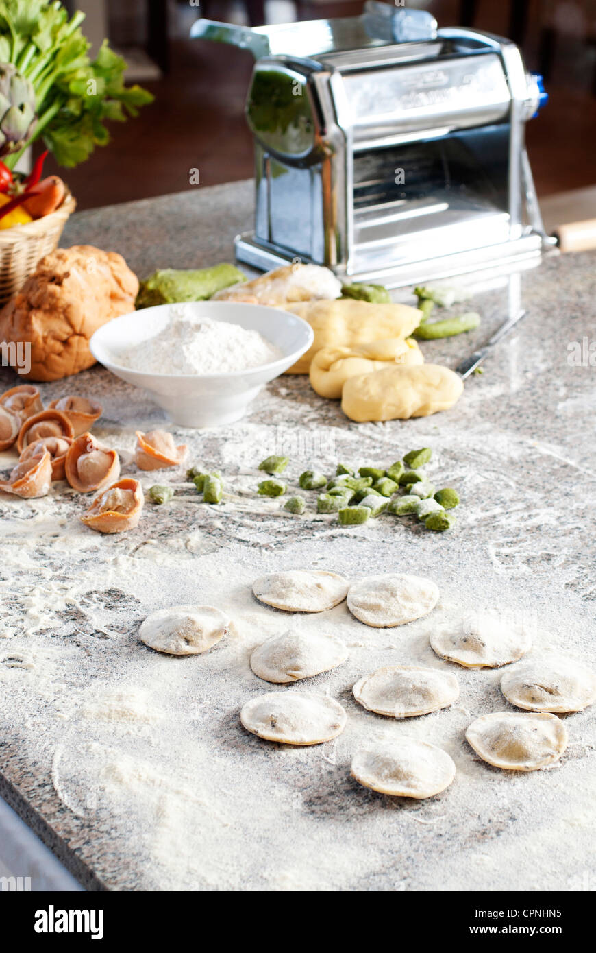 Making fresh pasta hi-res stock photography and images - Alamy