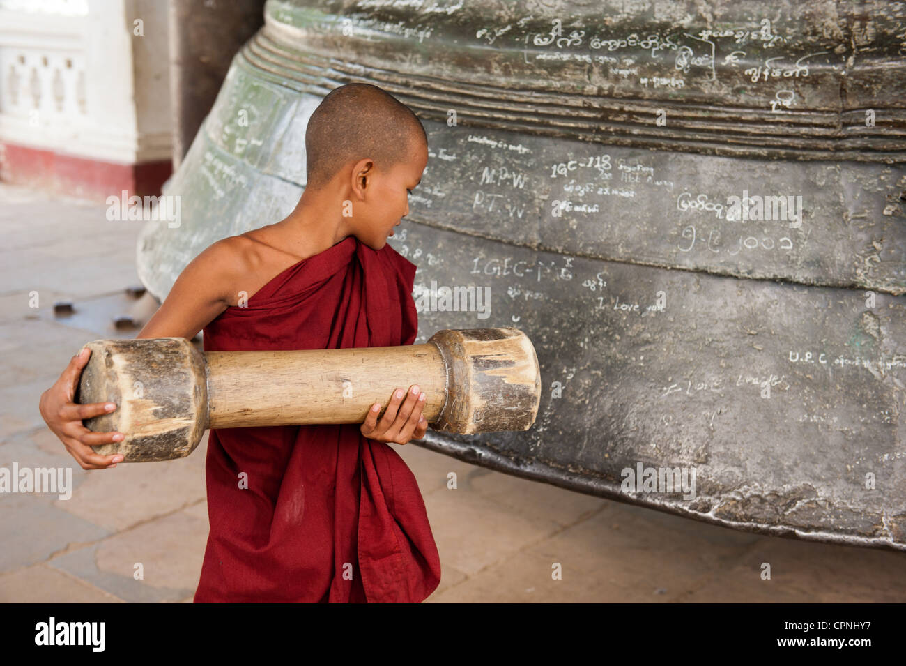 Monk ringing bell hi-res stock photography and images - Alamy