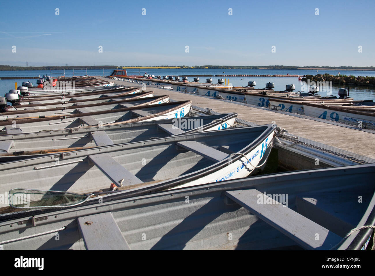 Motor boats used for trout fishing Grafham Water Reservoir ...