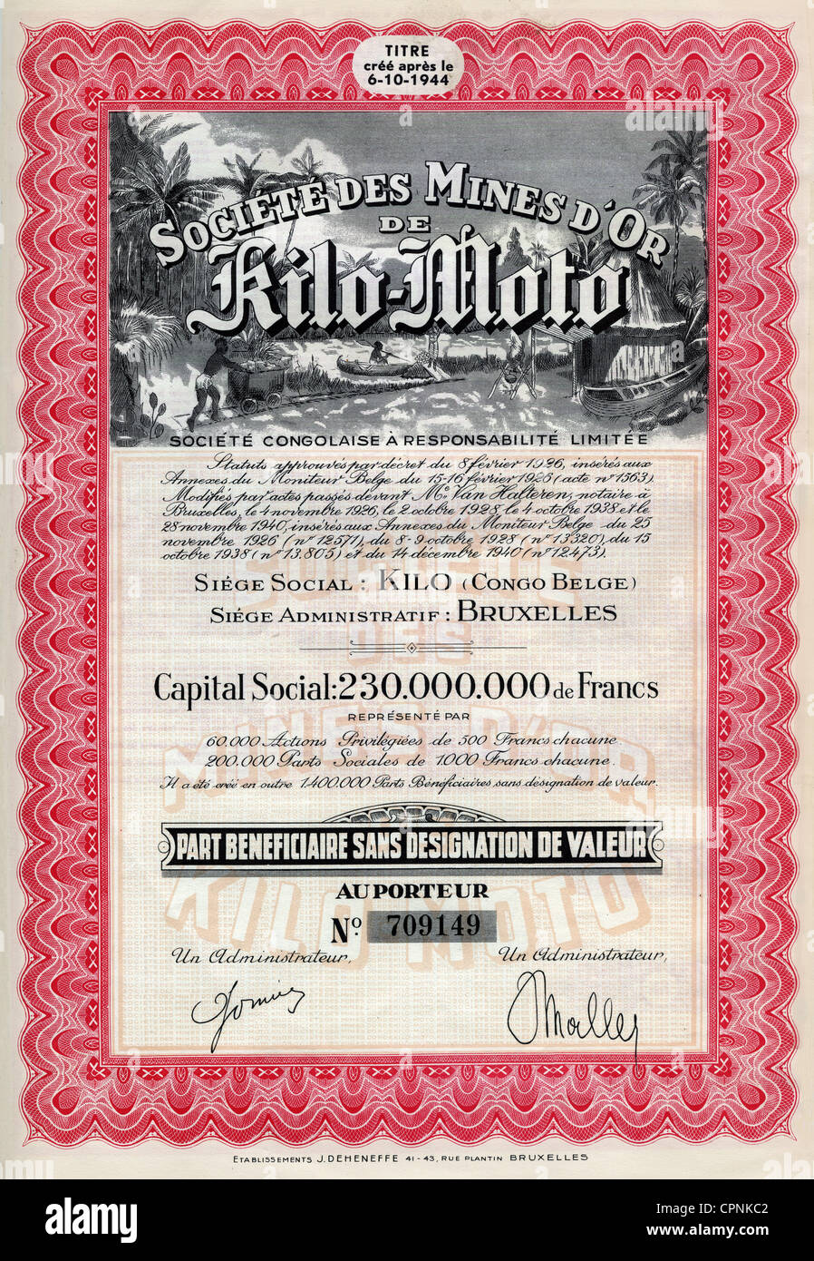 Historic money certificate hi-res stock photography and images - Alamy
