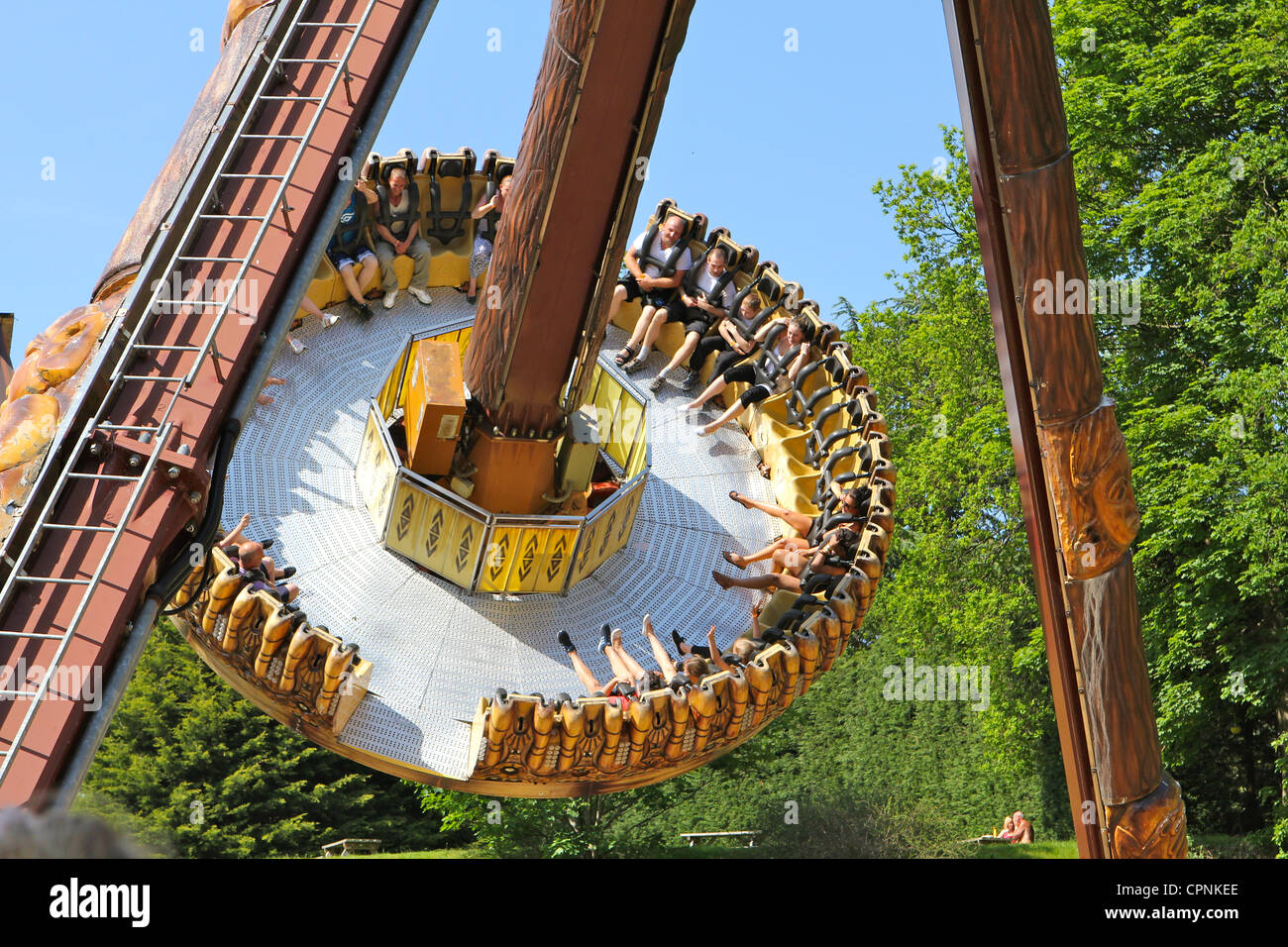 Fairground ride at West Midlands Safari Park, Worcestershire, England ...