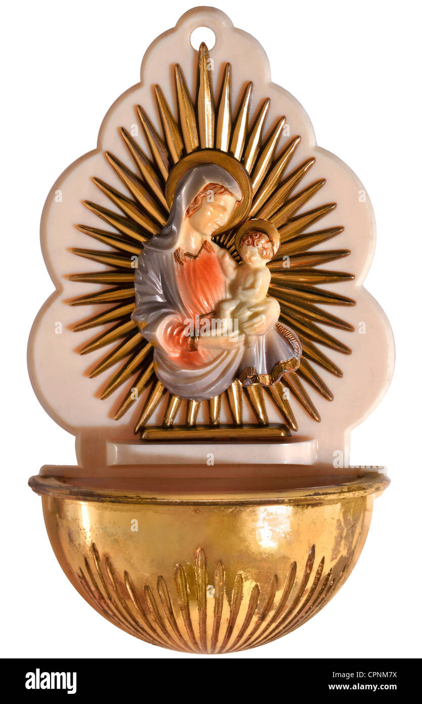 religion, Christianity, devotional thing, small stoup, Germany, circa ...