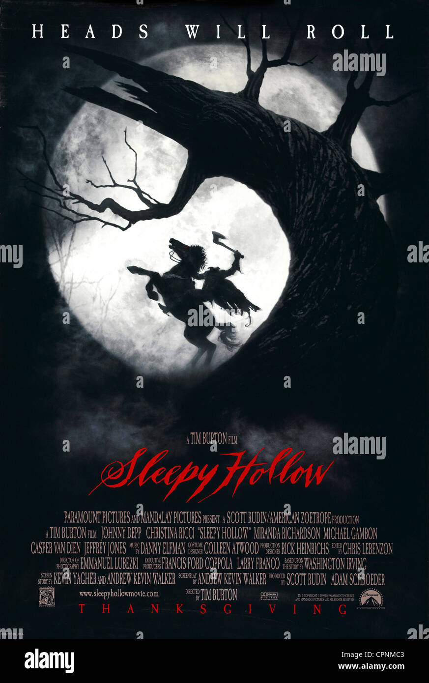 Tim burton sleepy hollow 1999 hi-res stock photography and images - Alamy