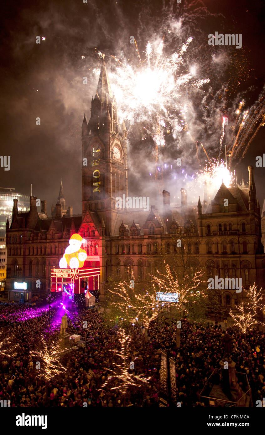 Manchester Town Hall Albert Square Manchester city centre Stock Photo ...
