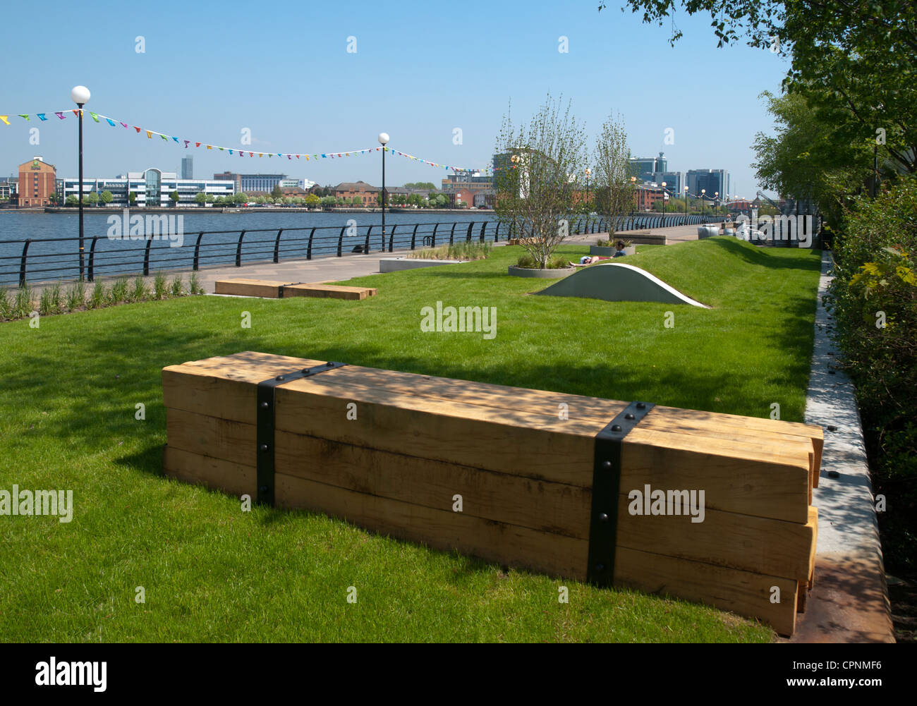 New (May 2012) landscaping works on Trafford Wharf, Salford Quays ...