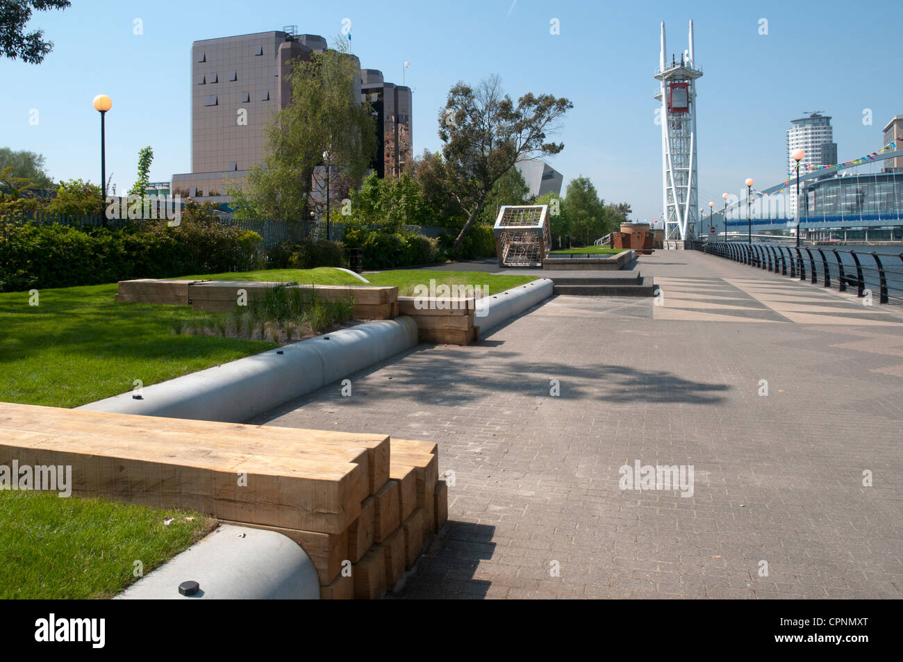 Quay West building and new (May 2012) landscaping works on Trafford ...