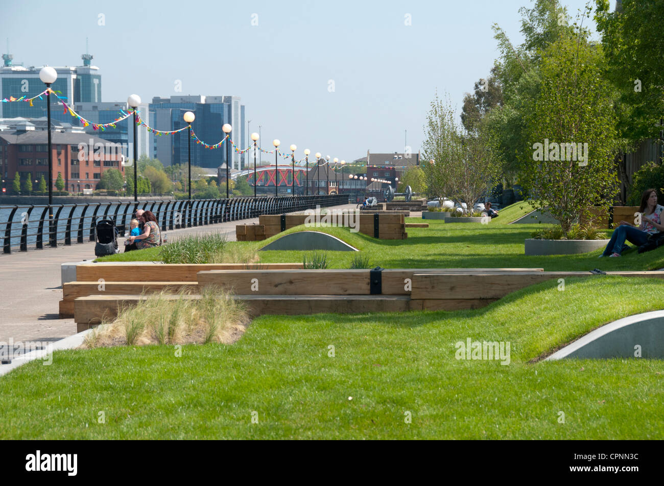 New (May 2012) landscaping works on Trafford Wharf, Salford Quays ...