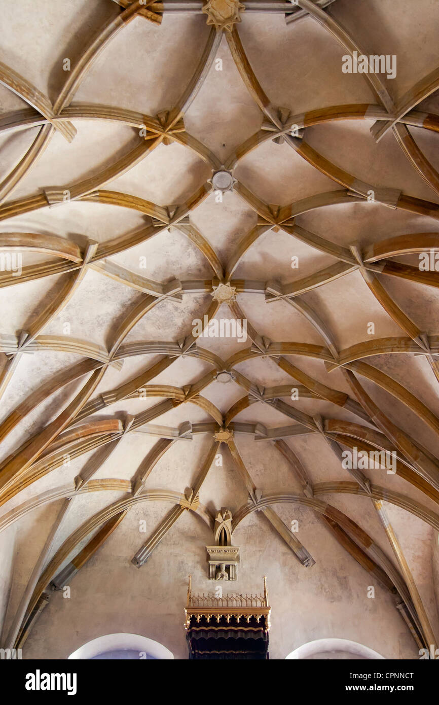 Gothic vault at the Prague castle Stock Photo - Alamy