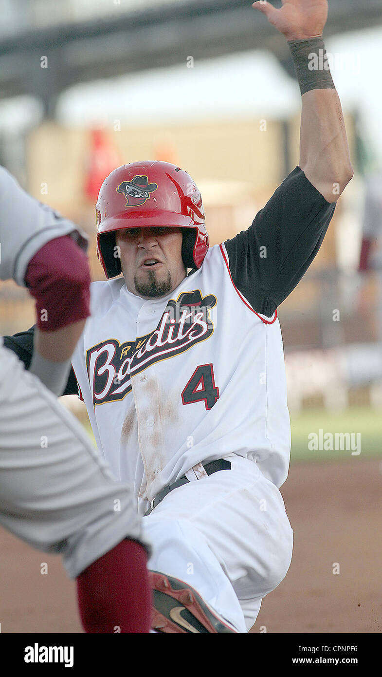 May 24, 2012 - Davenport, Iowa, U.S. - River Bandits second baseman ...