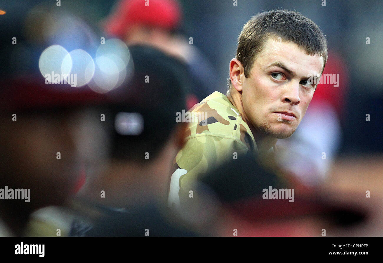May 25, 2012 - Davenport, Iowa, U.S. - River Bandits catcher Casey ...