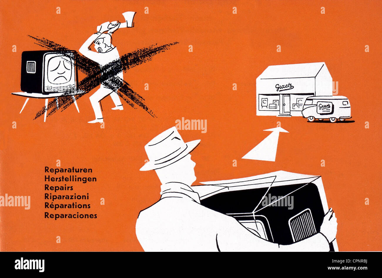 broadcast, television, television repair, illustration out of the ...