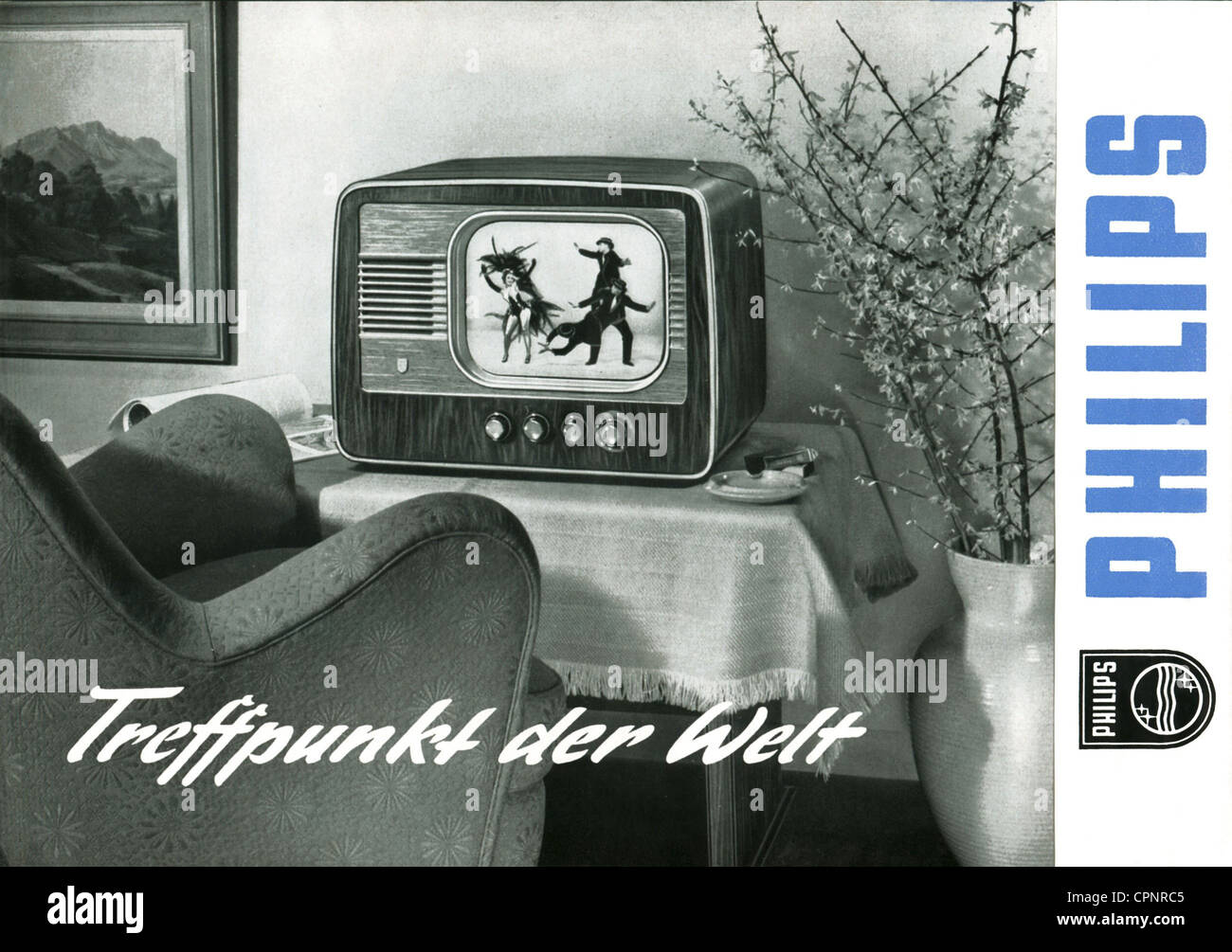 broadcast,television,television set,Philips tabletop unit 1420,with 36 ...