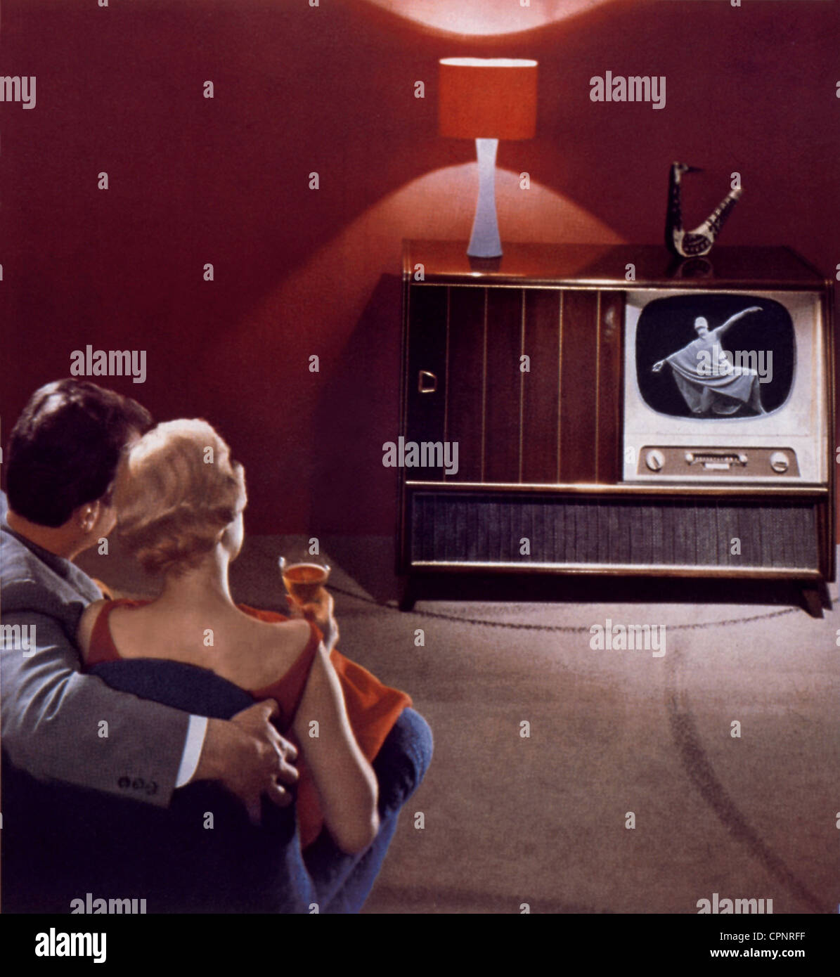 1950s television cabinet hi-res stock photography and images - Alamy