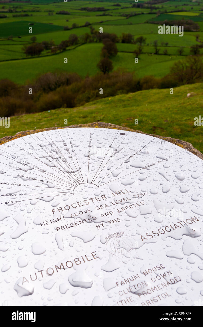 Frocester Hill viewpoint, Coaley Peak, near Nympsfield, Gloucestershire ...