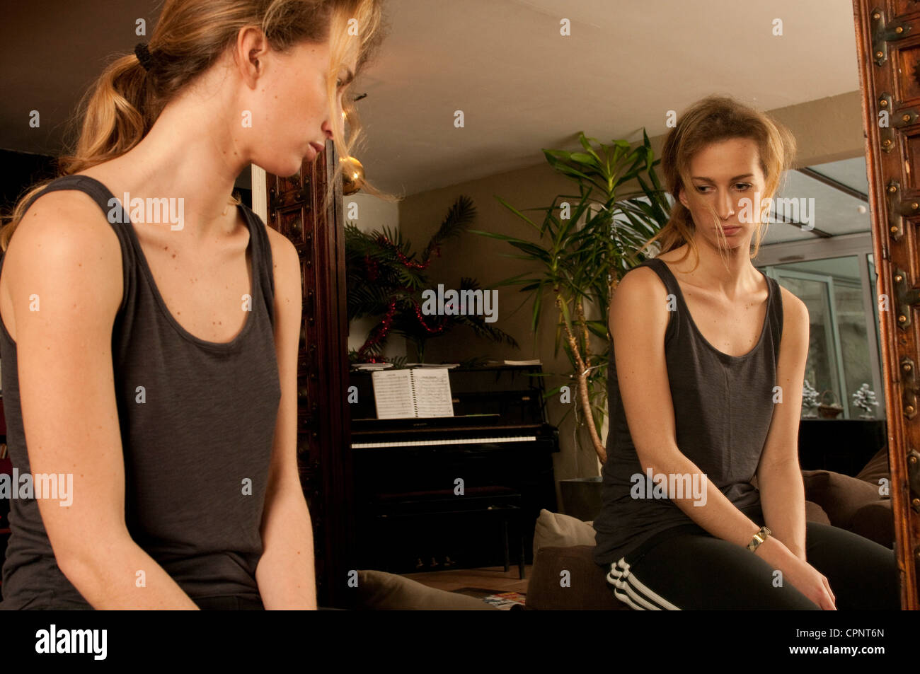 Anorexic Woman Mirror High Resolution Stock Photography and Images - Alamy