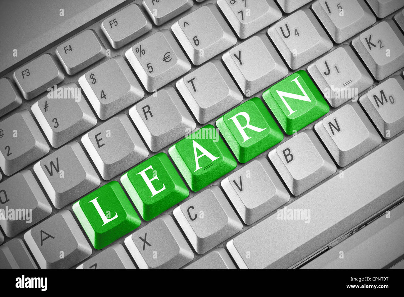 Internet education concept. Keyboard with word "learn Stock Photo - Alamy