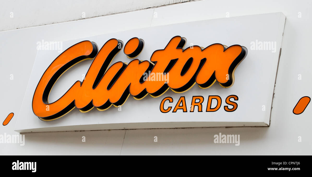 Clinton cards signage Stock Photo - Alamy