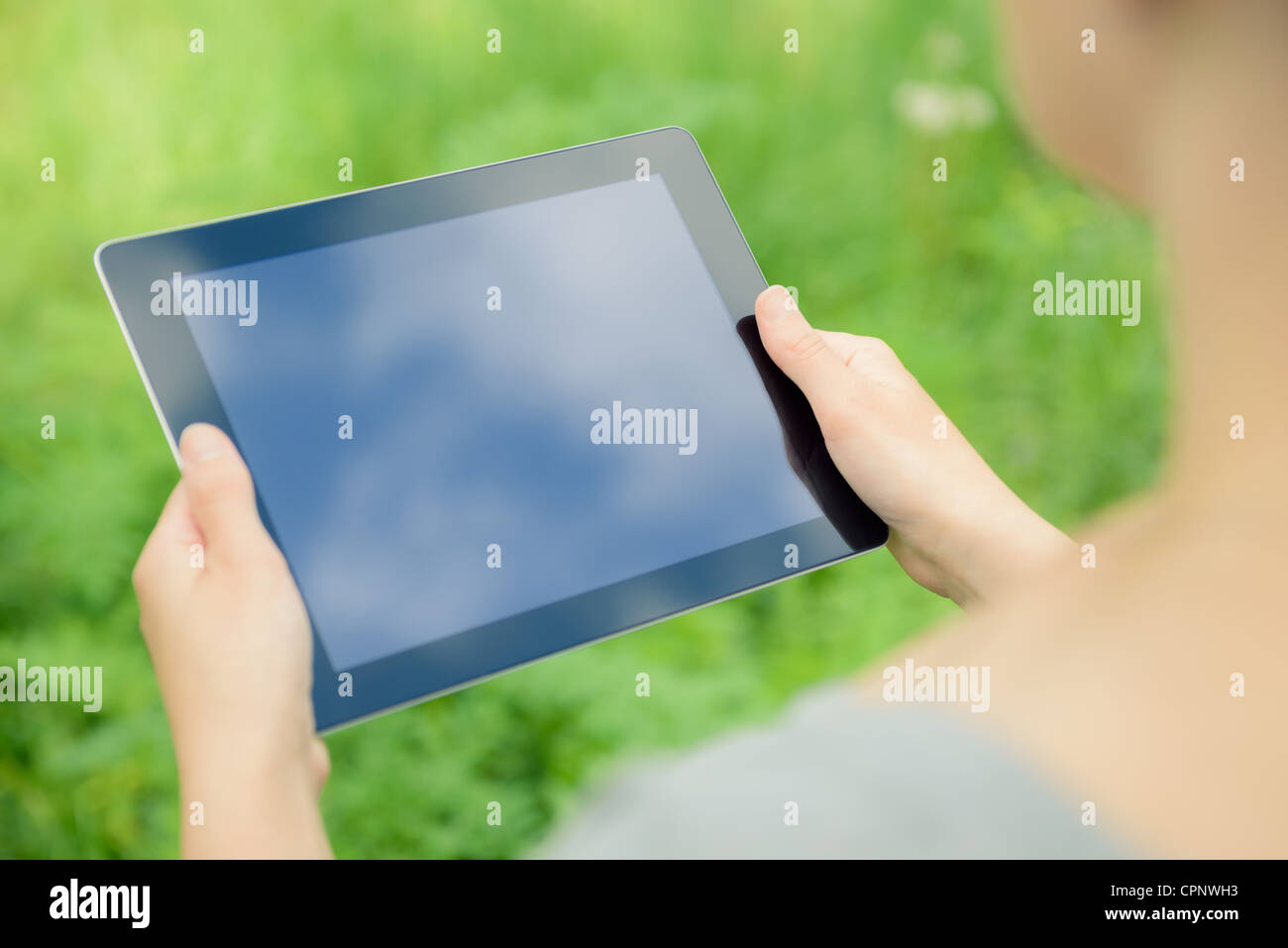 Blank green screen tablet pc hi-res stock photography and images - Alamy