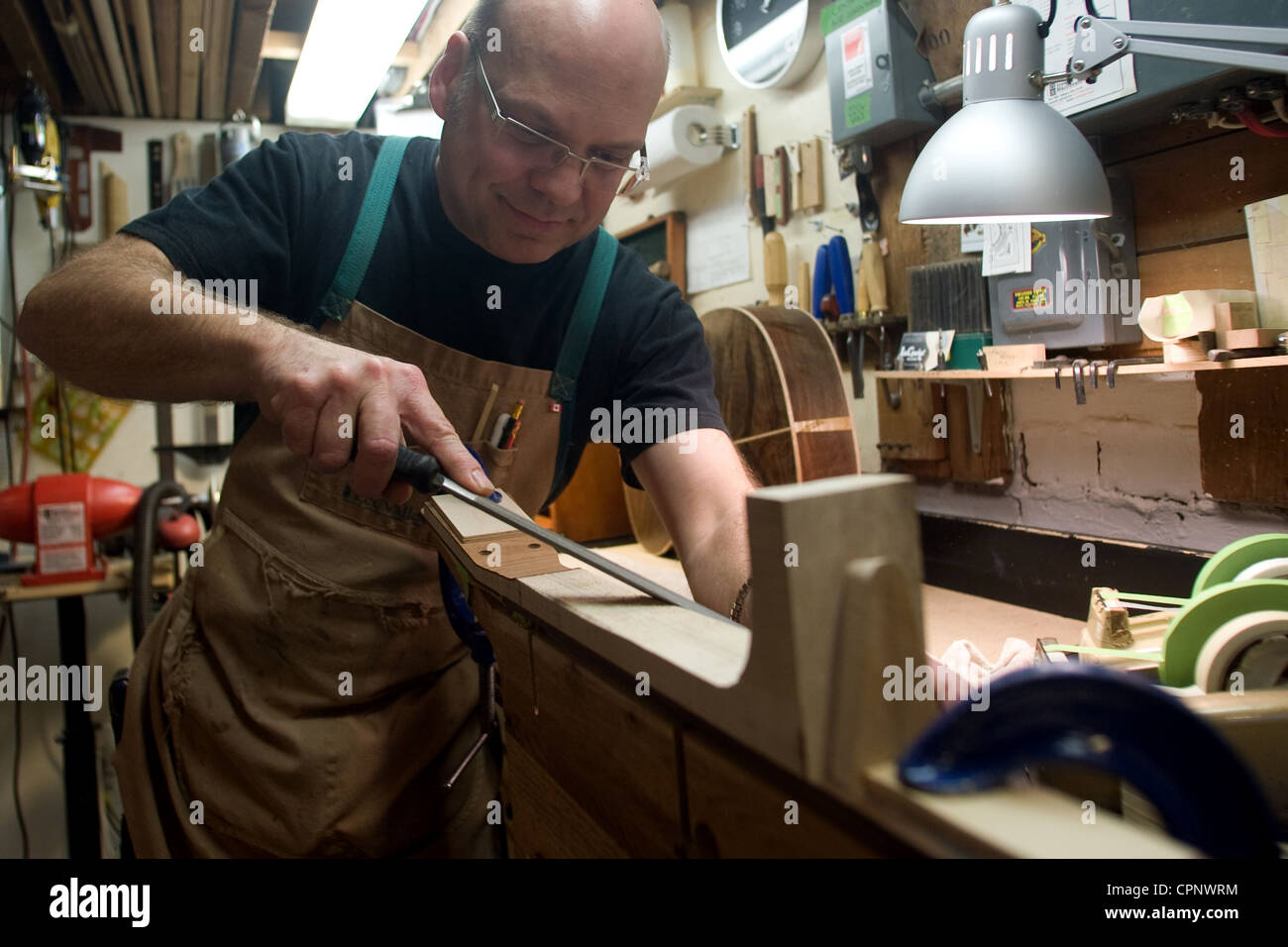 St. Thomas Ontario, Canada. John LaCroix of Lacroix Guitars custom ...