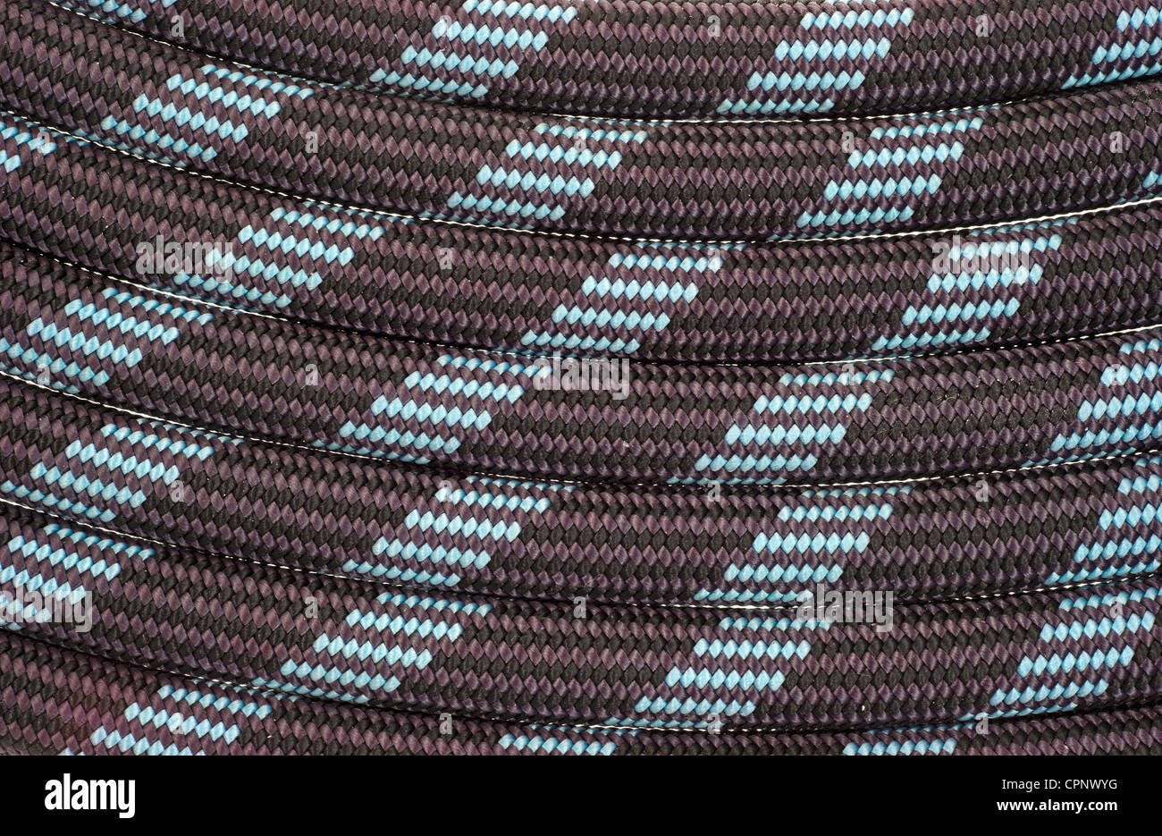 Close view climbers rope Stock Photo - Alamy
