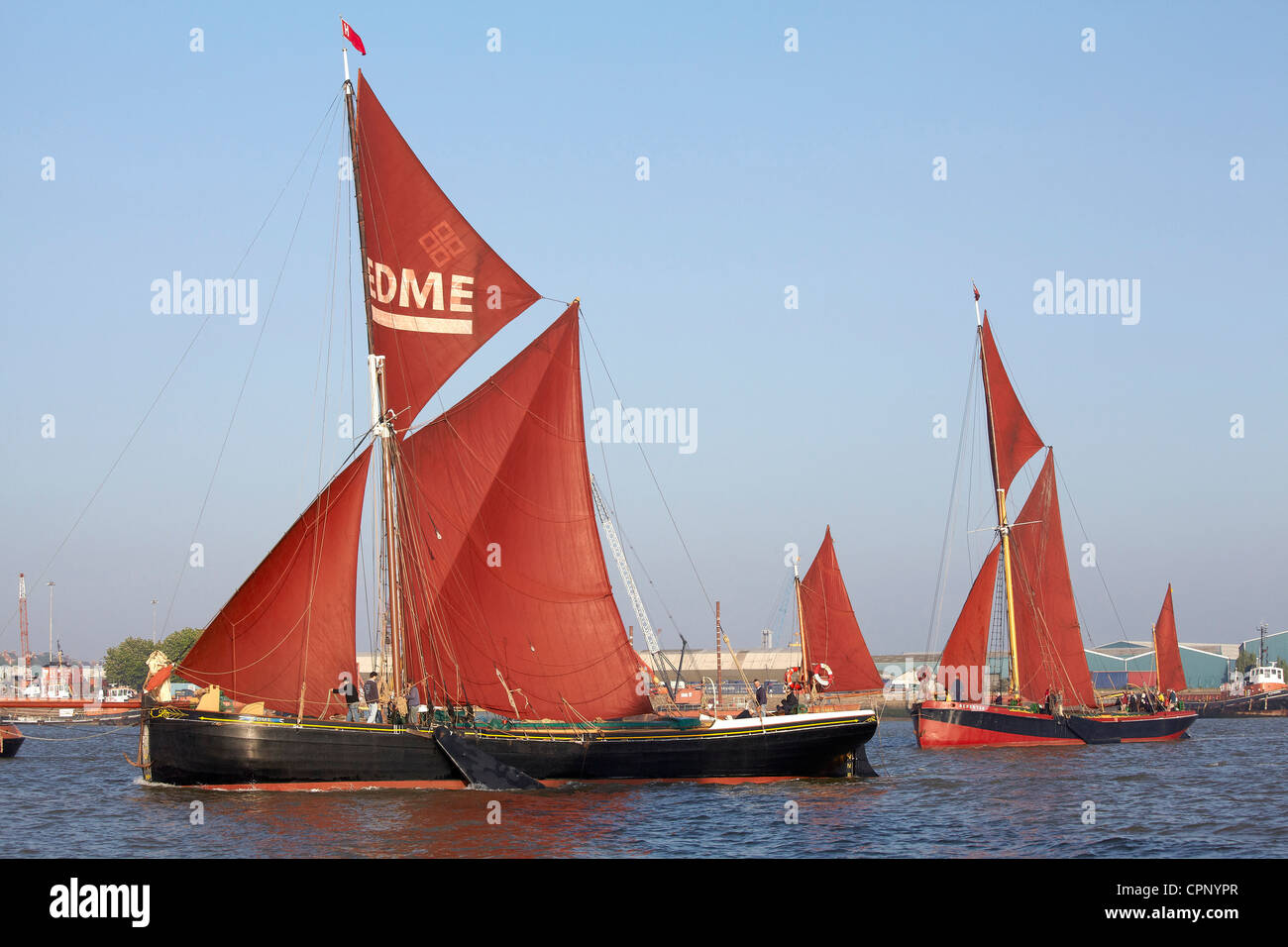 Thames sailing Barges Stock Photo - Alamy