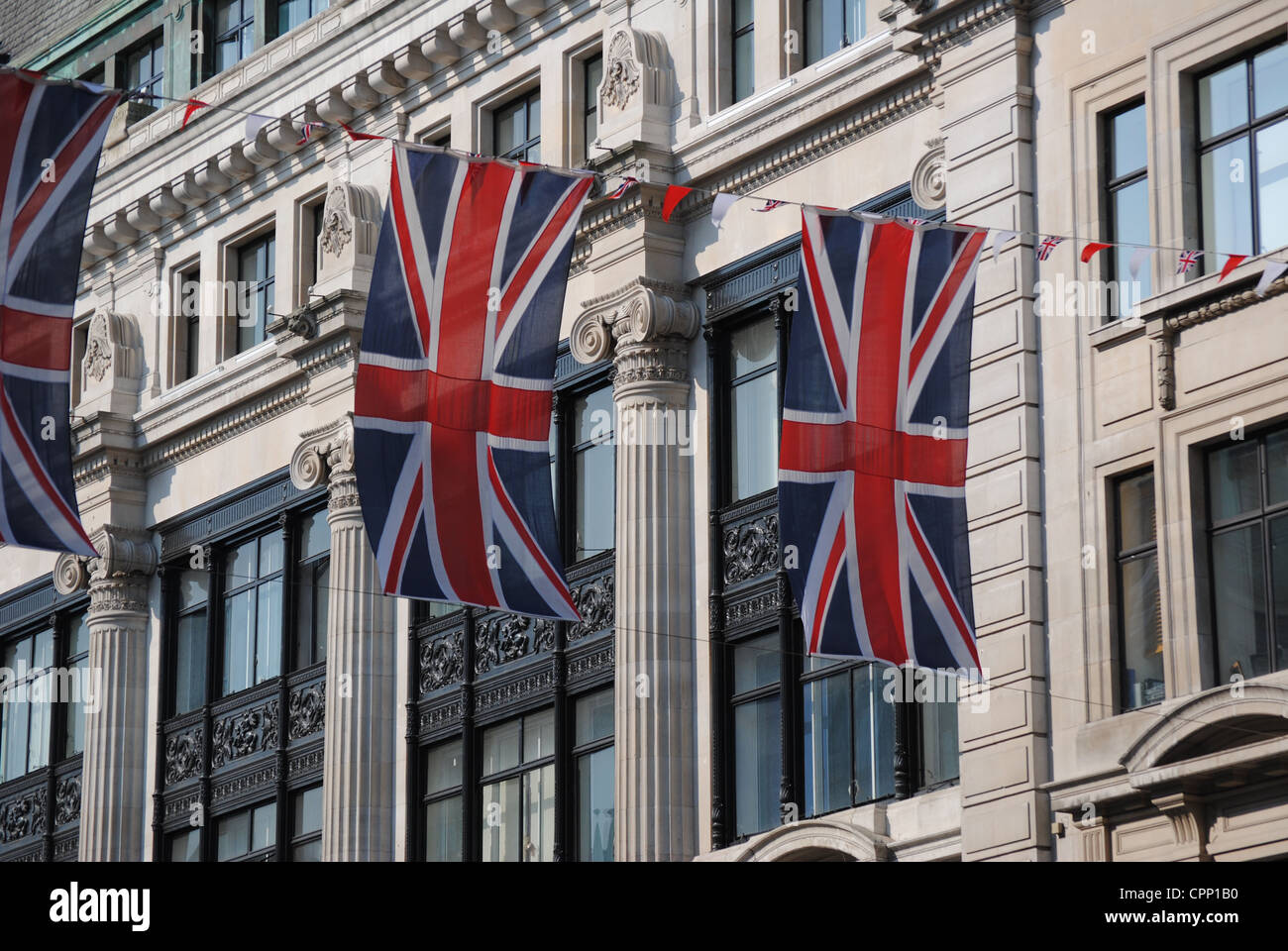 British flags in London Stock Photo - Alamy