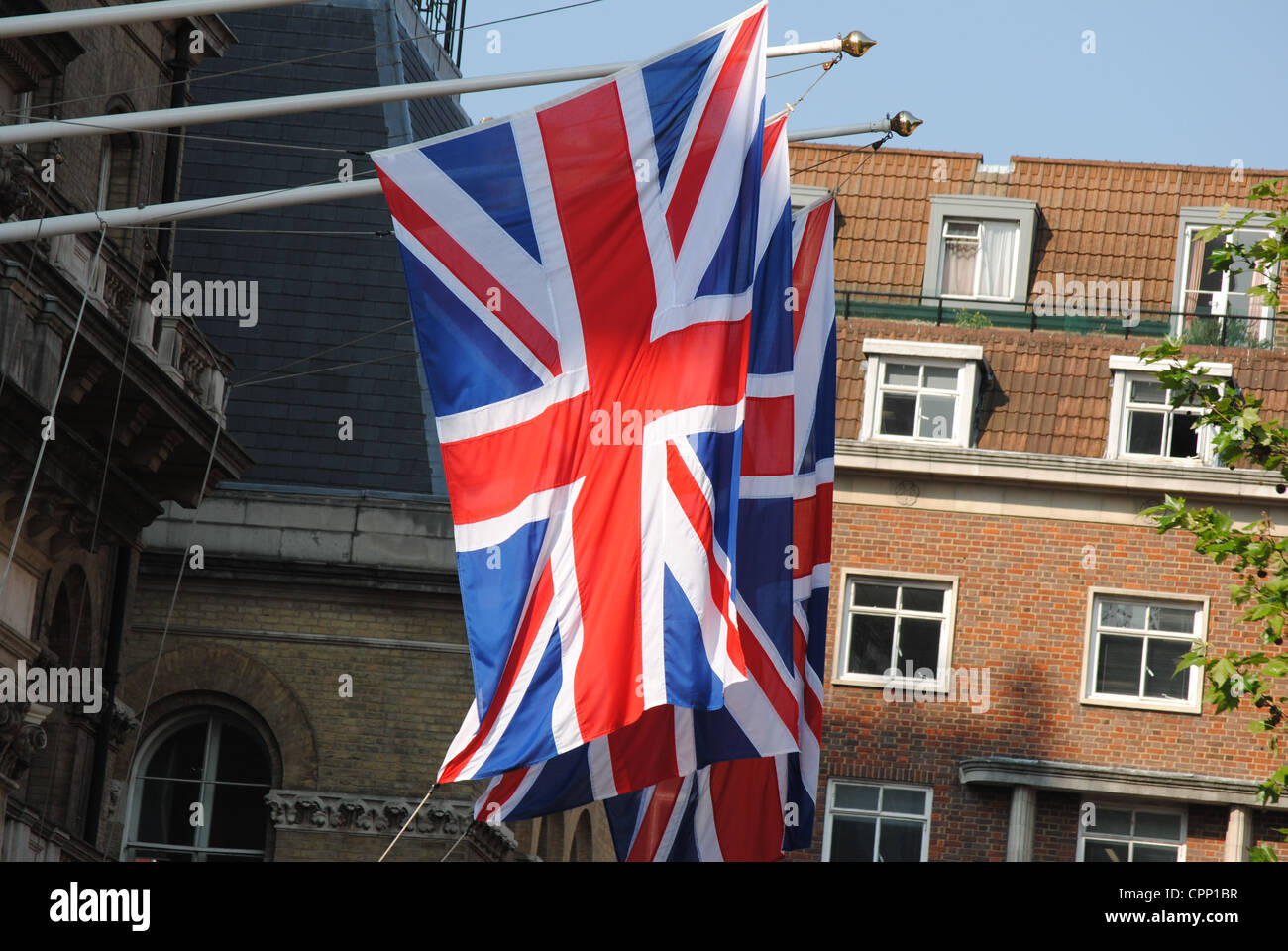 British flags in London Stock Photo - Alamy