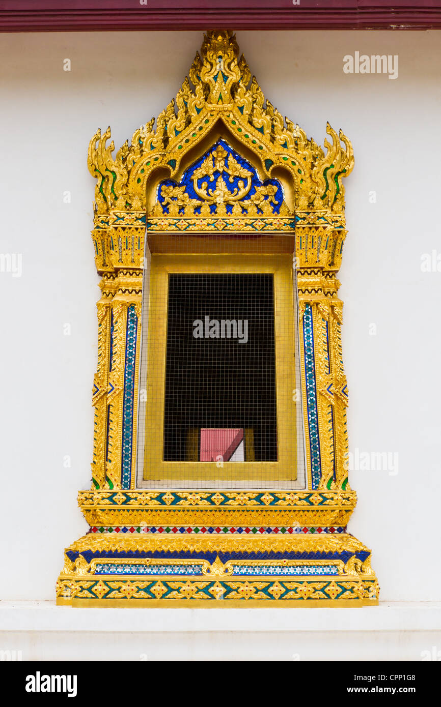 Window of Thai temple Stock Photo - Alamy