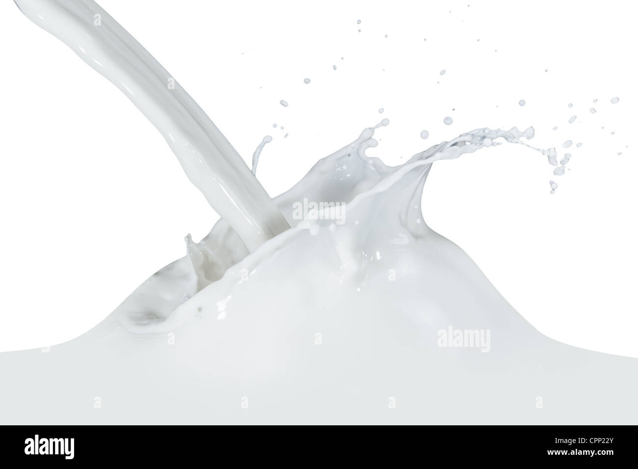 splashing milk isolated on white background Stock Photo - Alamy