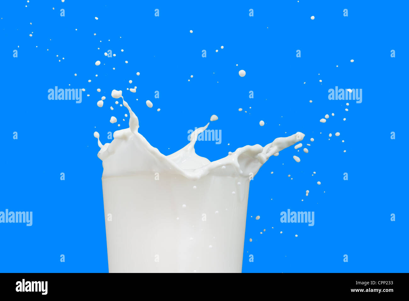 milk splashing from the glass Stock Photo - Alamy