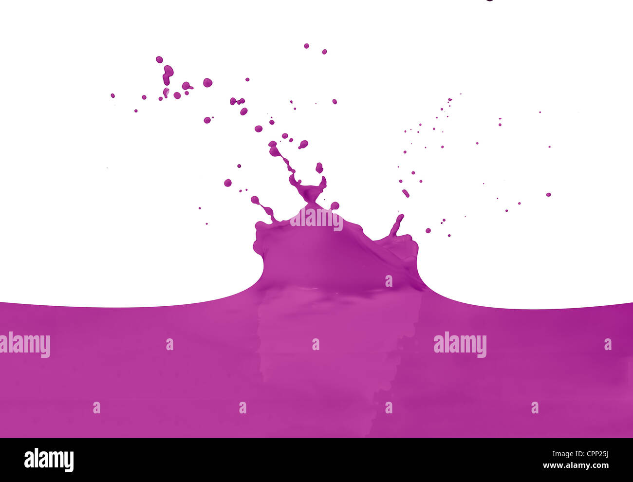 violet paint splashing isolated on white Stock Photo - Alamy