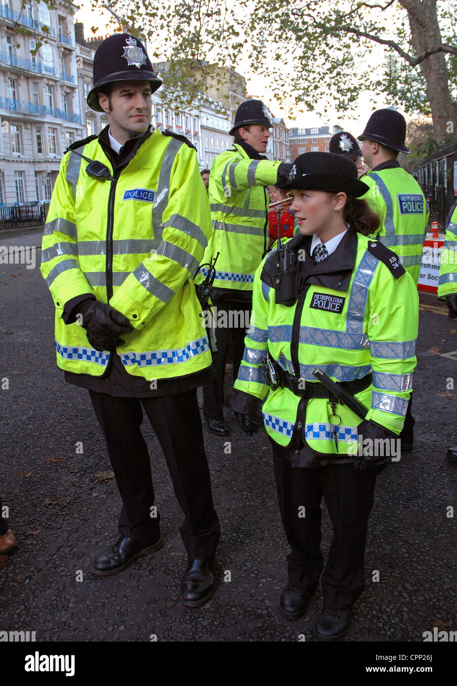 group of police standing waiting for demo Stock Photo - Alamy