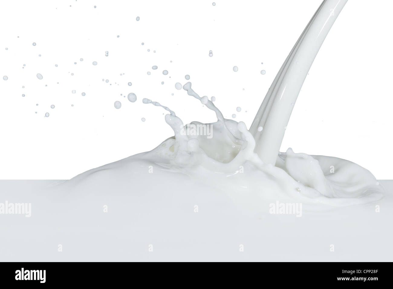 splashing milk isolated on white background Stock Photo - Alamy